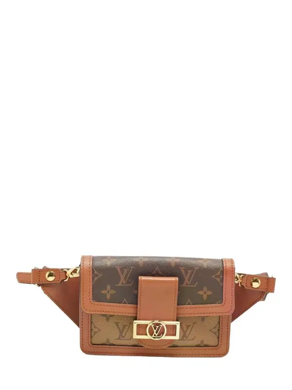 LOUIS VUITTON Dauphine Reverse Monogram Mini Belt Bag - Brown