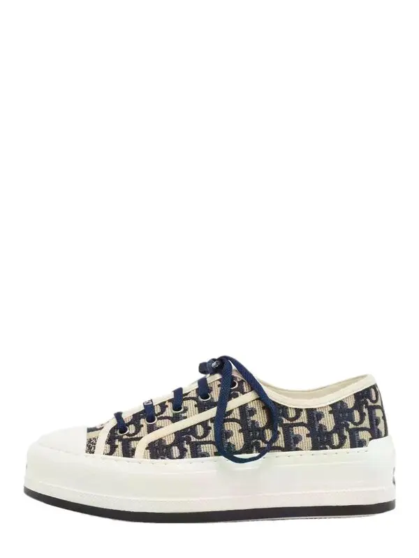 Dior Oblique Jacquard Lace-up Low-top Sneakers - Blue
