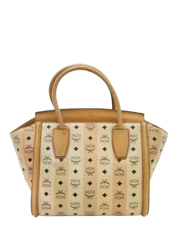 Mcm Visetos Monogram Tote Bag - Neutrals