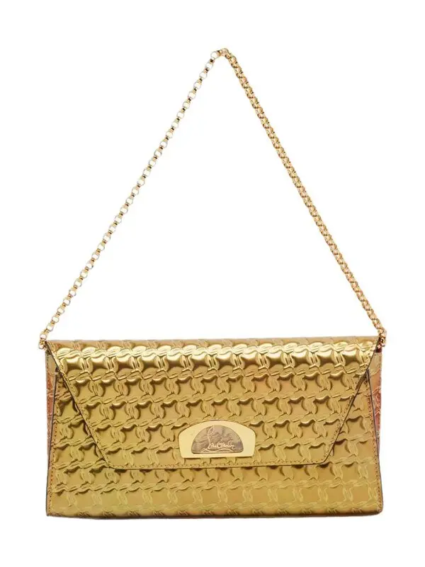 CHRISTIAN LOUBOUTIN Vero Dodat Embossed Clutch Bag - Gold