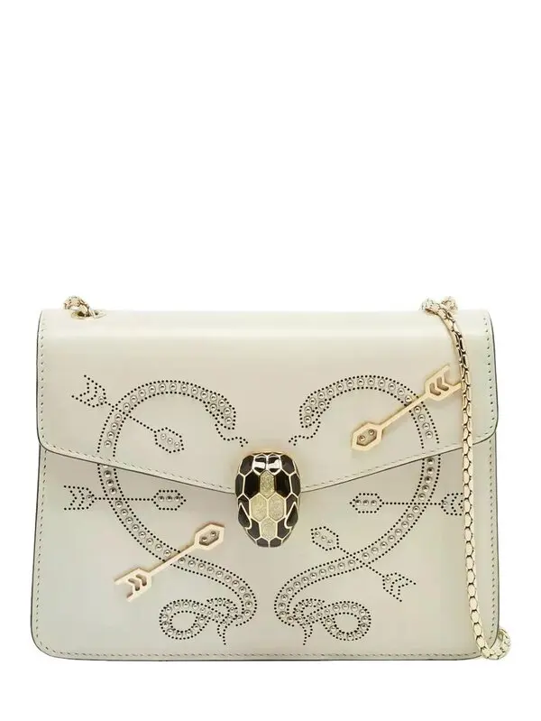 BVLGARI Small Pop Heart Serpenti Forever Leather Shoulder Bag - Neutrals