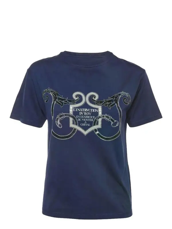 Hermès Printed Jersey T-shirt - Blue