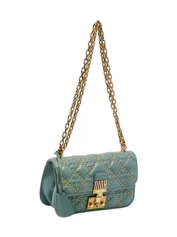 Dior Dioraddict Cannage Stud-embellished Shoulder Bag - Green