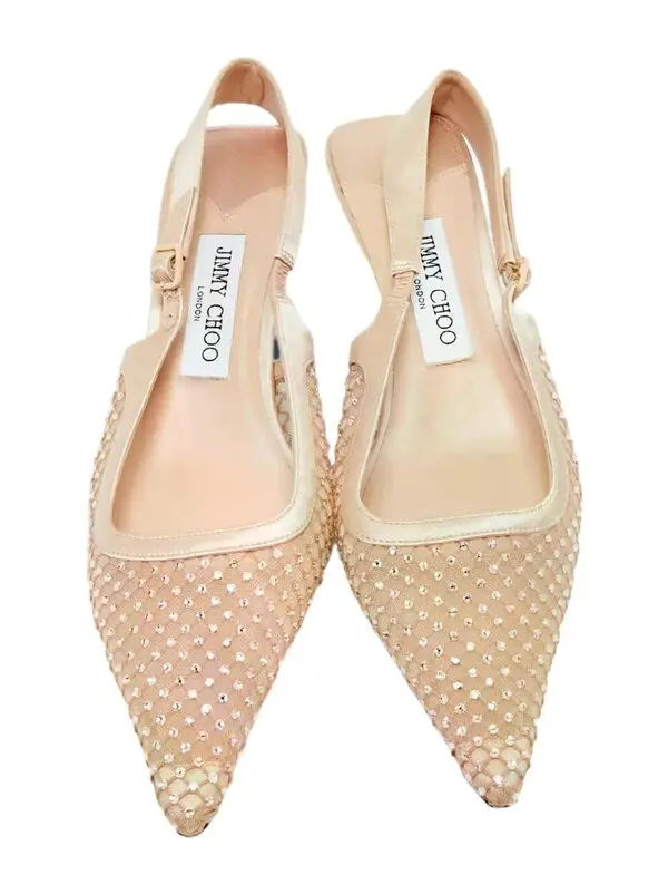 JIMMY CHOO Embellished Slingback Pumps - Pink