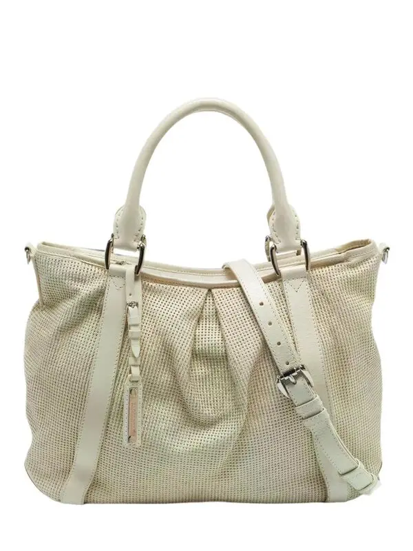 Burberry Ashbury Knight Satchel Bag - White