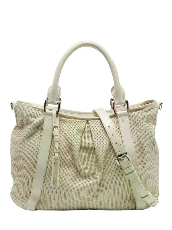 Burberry Ashbury Knight Satchel Bag - White
