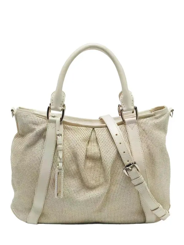 Burberry Ashbury Knight Satchel Bag - White