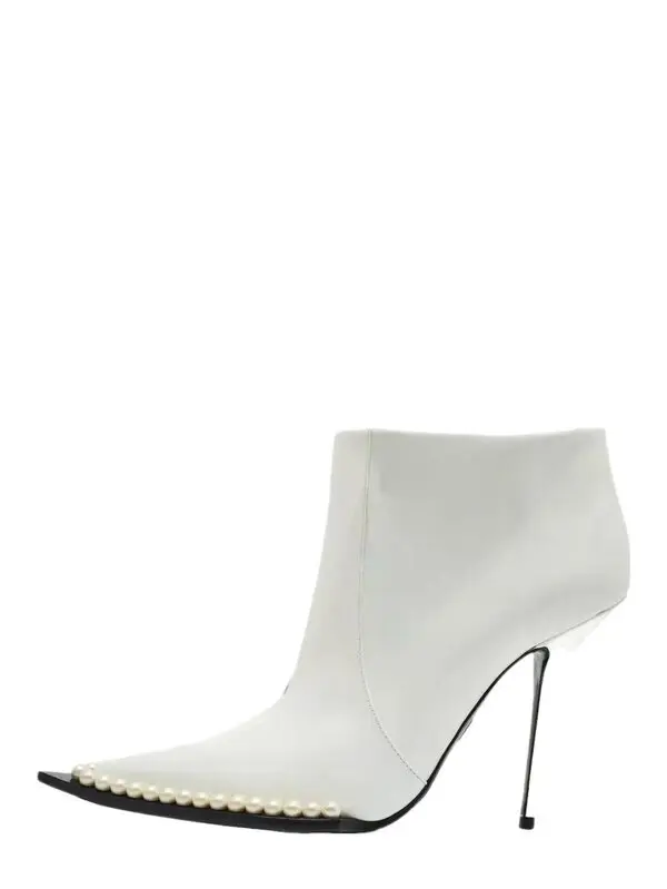 Dolce & Gabbana Dardinale Pearl-embellished Ankle Boots - White