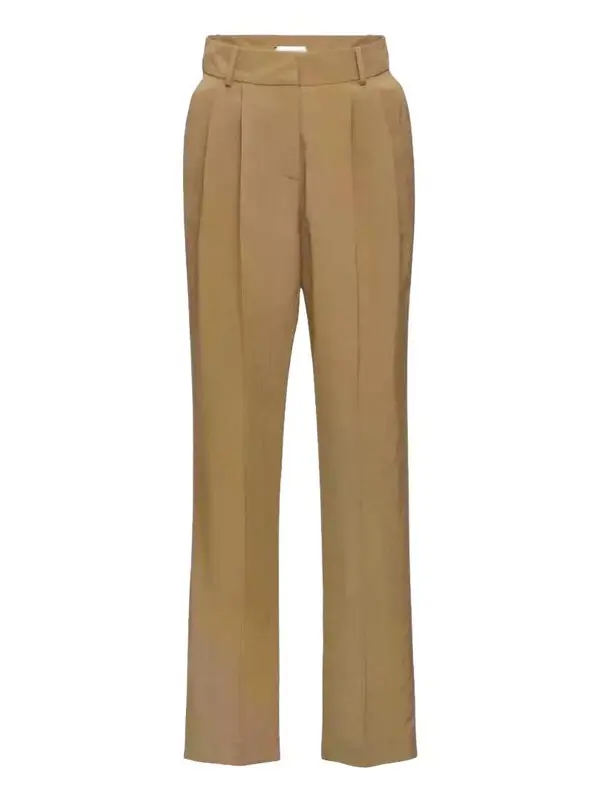 Magda Butrym Pleated Straight-leg Trousers - Neutrals