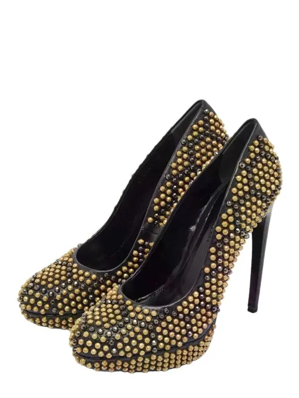 Alexander McQueen Studded Platform Pumps - Black