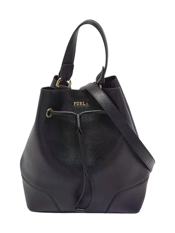 Furla Stacy Drawstring Bucket Bag - Black