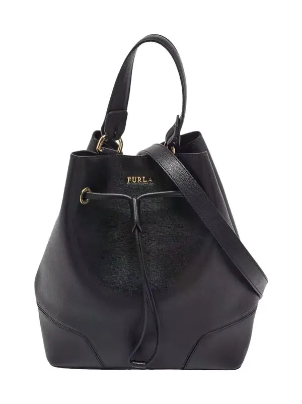 Furla Stacy Drawstring Bucket Bag - Black