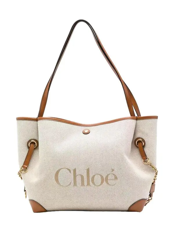Chloé Clover Canvas Tote Bag - Neutrals