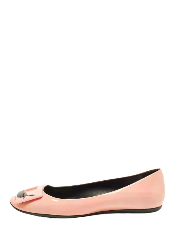 ROGER VIVIER Trompette Buckle Ballet Flats - Pink