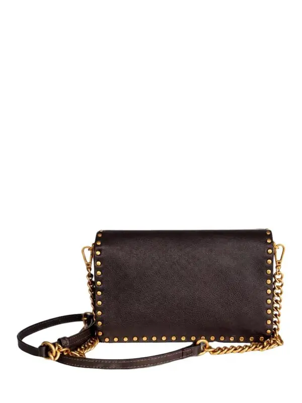 Pinko Love One Stud-embellished Crossbody Bag - Brown