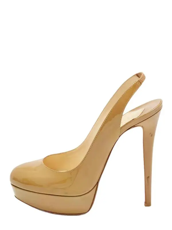 CHRISTIAN LOUBOUTIN Bianca Platform Slingback Pumps - Neutrals
