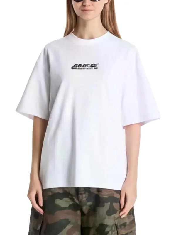 Off-White Graphic Print Short Sleeve T-shirt - White