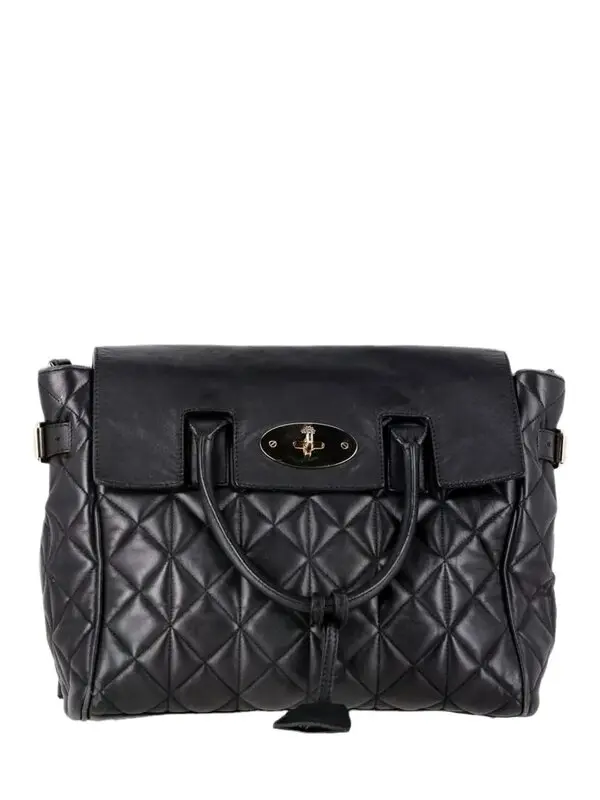 Mulberry Quilted Leather Backpack With Postman's Lock - Black