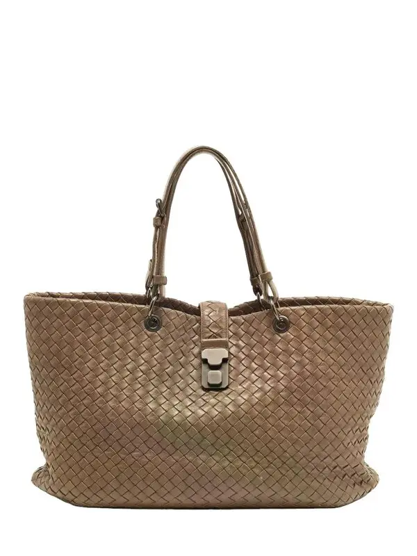 Bottega Veneta Capri Intrecciato Shoulder Bag - Brown
