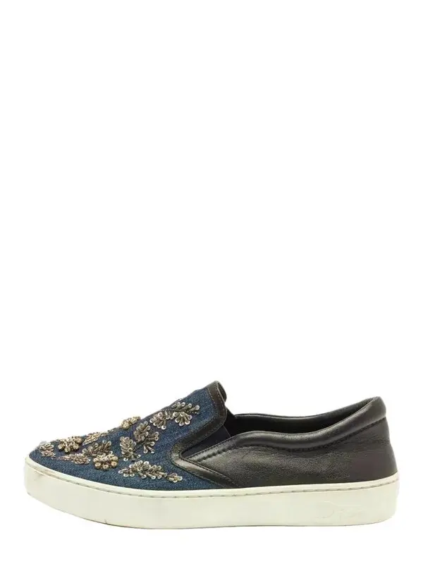 Dior Happy Crystal Embellished Slip-on Sneakers - Blue