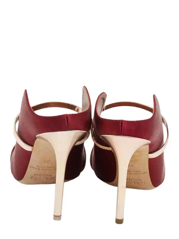 MALONE SOULIERS Maureen Pointed Toe Stiletto Mules - Red