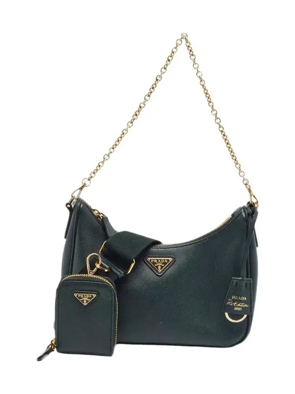 Prada Re-edition 2005 Saffiano Leather Shoulder Bag - Green
