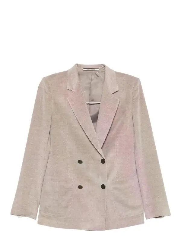 Tagliatore Double-breasted Corduroy Jacket - Neutrals