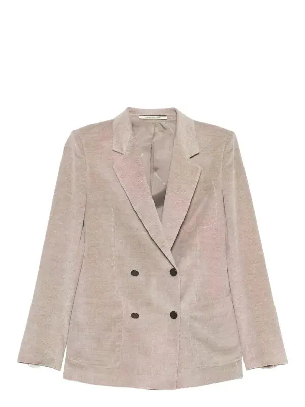 Tagliatore Double-breasted Corduroy Jacket - Neutrals