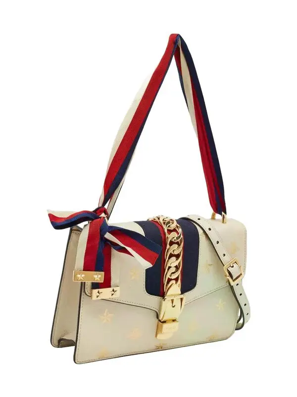 Gucci Sylvie Star-print Shoulder Bag - Neutrals
