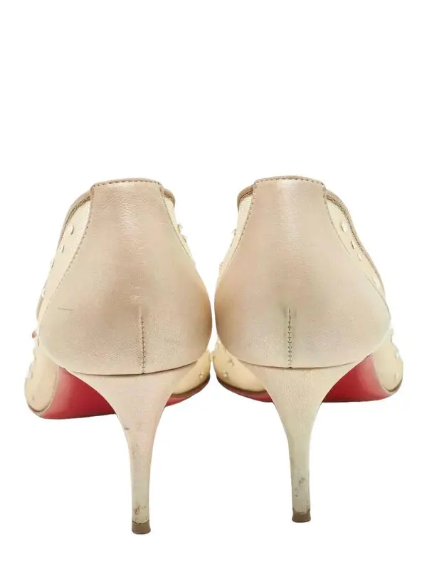 CHRISTIAN LOUBOUTIN Follies Strass Crystal-embellished Pumps - Neutrals