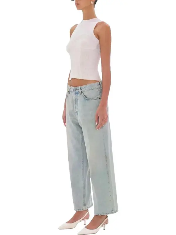 HAIKURE Korea Wide-leg Jeans - Blue