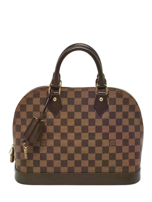 LOUIS VUITTON 2015 Pm Alma Damier Ebene Tote Bag - Brown