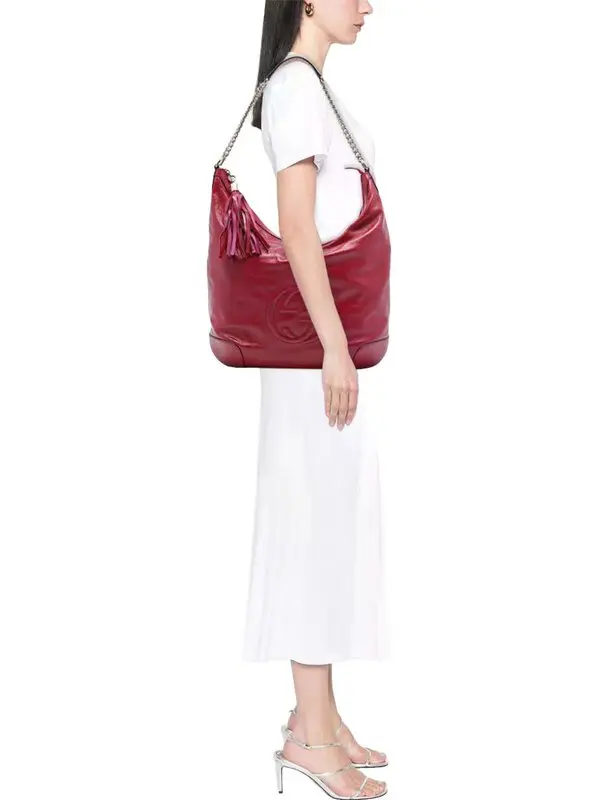 Gucci Patent Soho Shoulder Bag - Pink