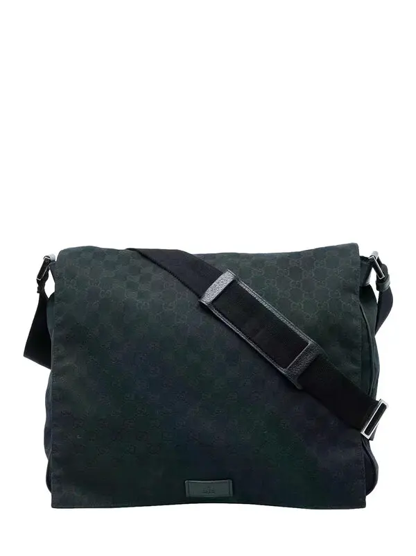 Gucci Gg Canvas Messenger Bag - Black