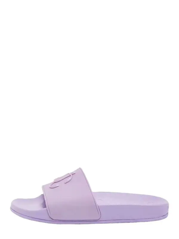 JIMMY CHOO Embossed Logo Slides - Purple