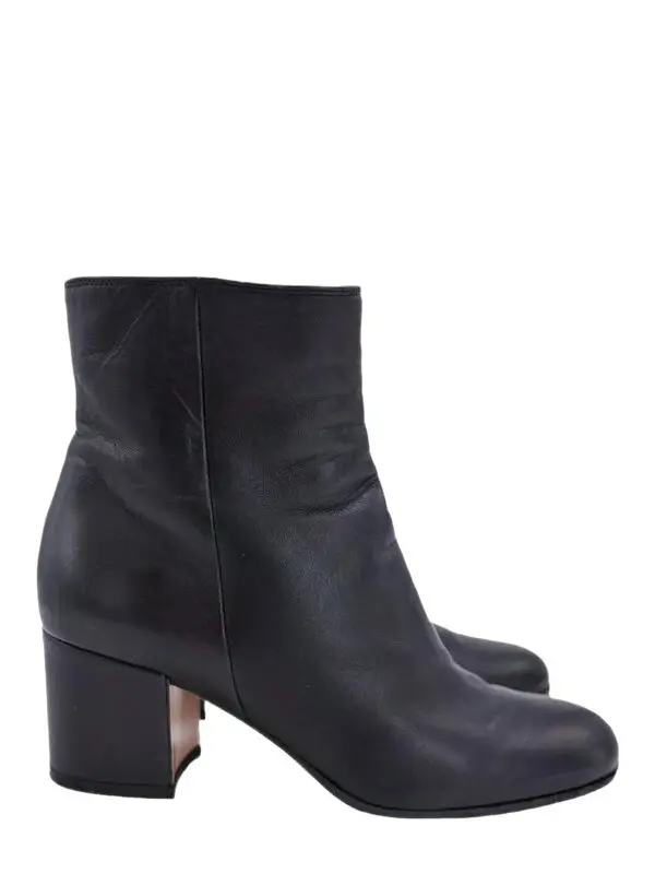 GIANVITO ROSSI Leather Side-zip Ankle Boots With Block Heel - Black