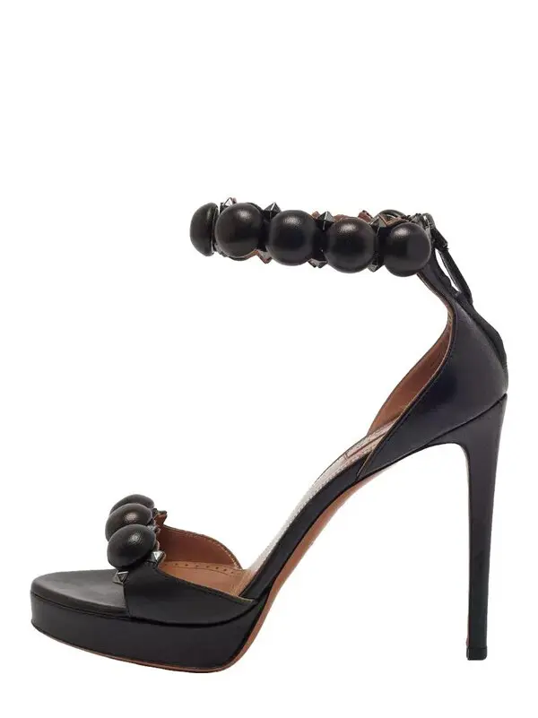 Alaïa Studded Platform Sandals - Black