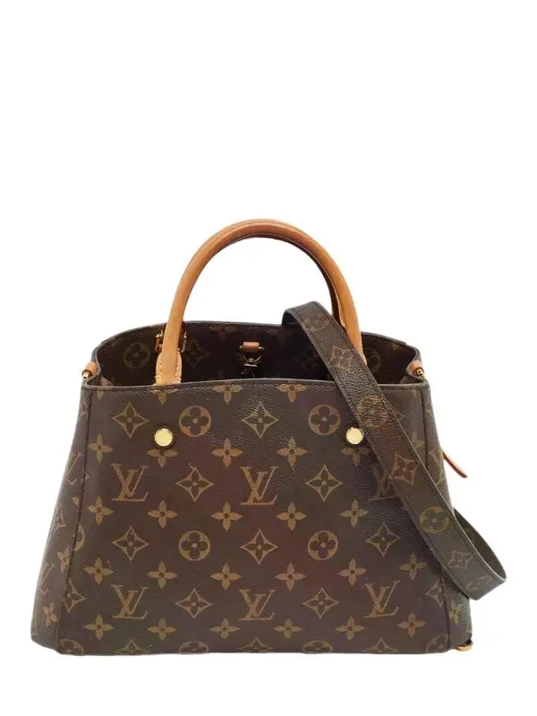 LOUIS VUITTON Bb Montaigne Monogram Tote Bag - Brown