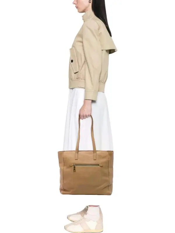 Prada Vitello Daino Shopper Tote Bag - Brown