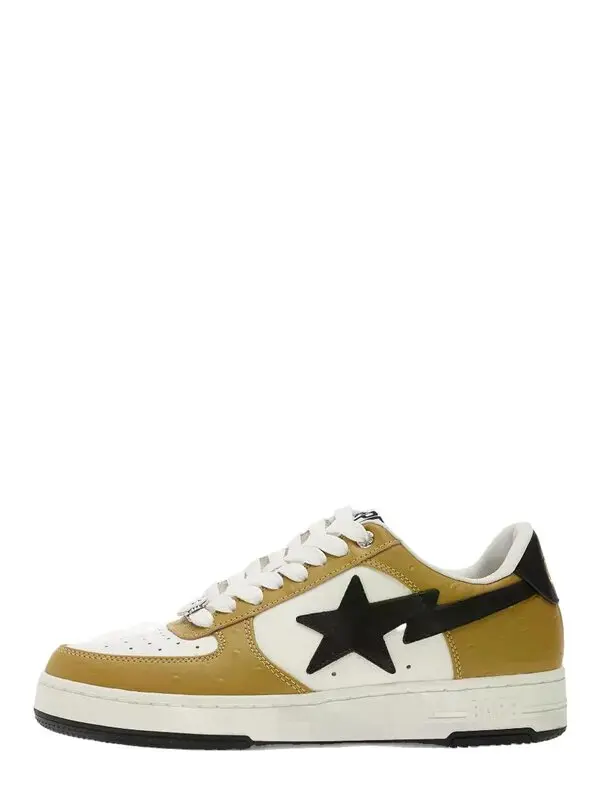 A BATHING APE Sta™ #3 Low Top Leather Sneakers - Brown