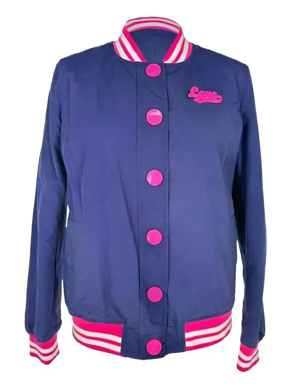 Moschino Striped Trim Bomber Jacket - Blue