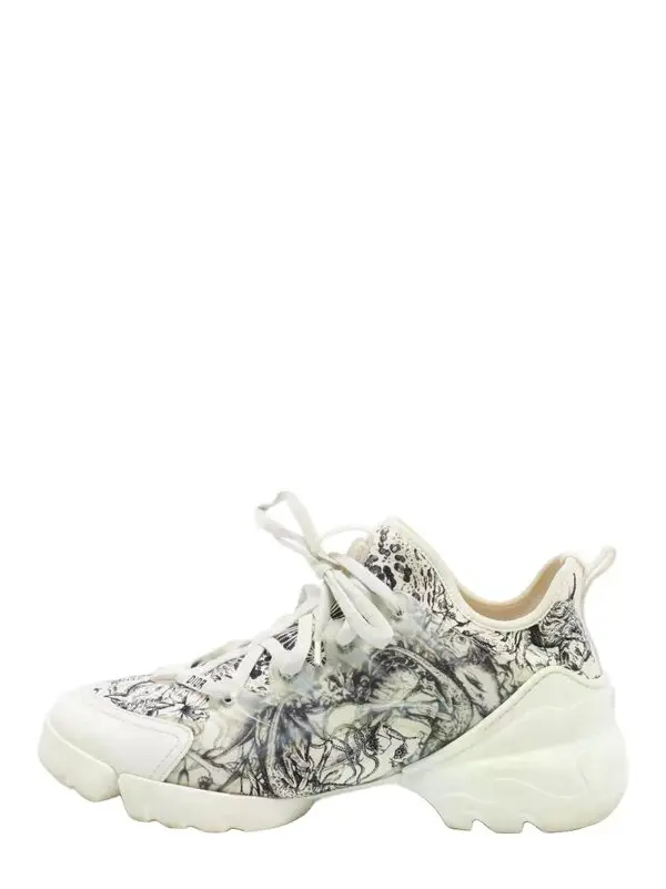 Dior D-connect Lace-up Sneakers With Zodiac Print - White