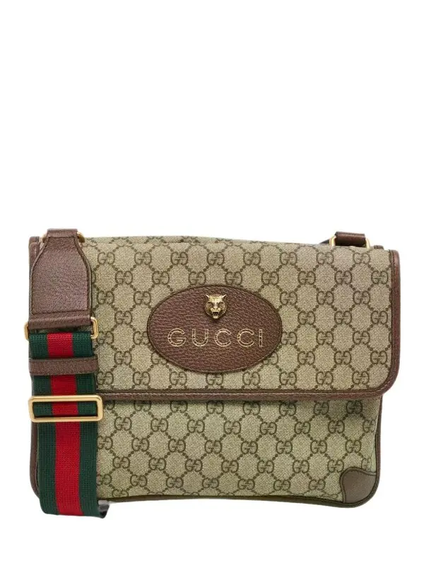 Gucci Monogram Gg Supreme Cross Body Bag - Neutrals