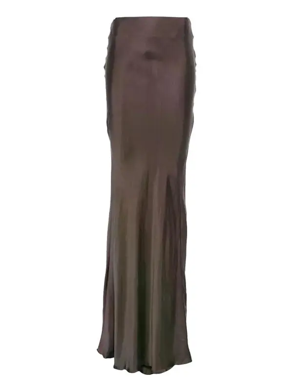 Andamane Nemesia Ruched-detail Maxi Skirt - Brown