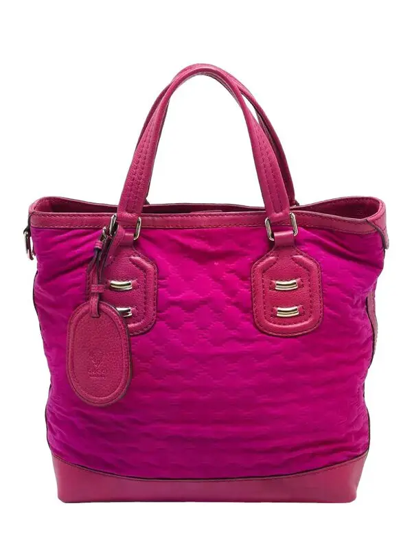 Gucci Techno Leather-trim Tote Bag - Pink