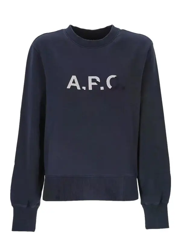 A.p.c. Logo Embroidered Sweater - Blue