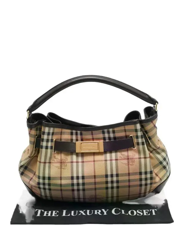 Burberry Willenmore Haymarket Check Handbag - Neutrals