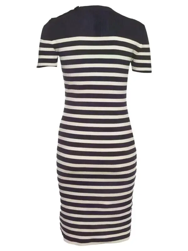 Ralph Lauren Striped Knitted Mini Dress - Blue