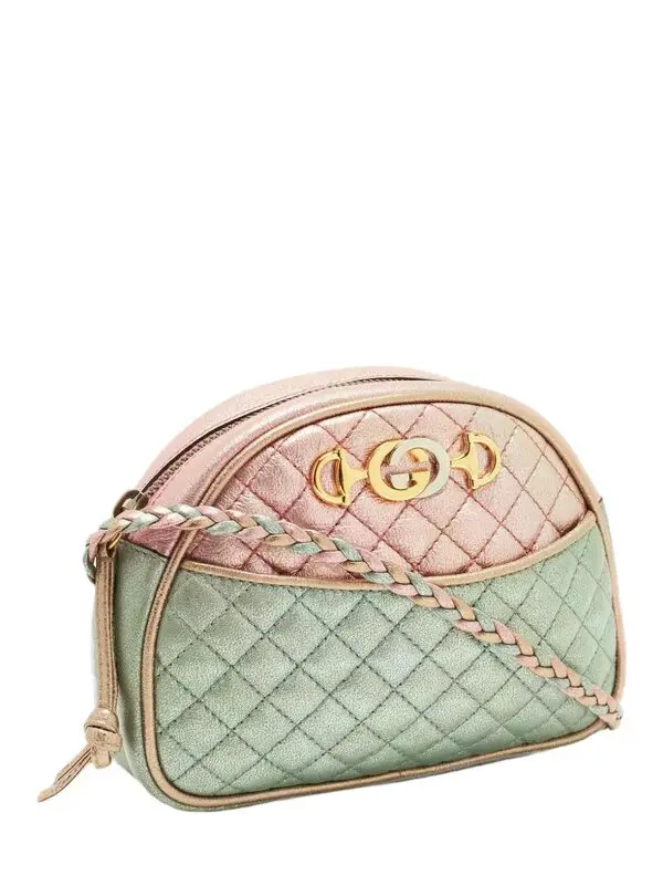 Gucci Mini Zumi Quilted Crossbody Bag - Pink