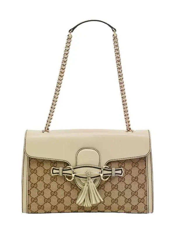 Gucci Medium Emily Gg Canvas Shoulder Bag - Neutrals
